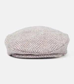 Ruslan Baginskiy Herringbone Wool-blend Cap - Pink