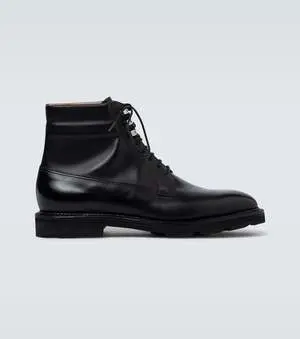 John Lobb Alder Leather Lace-up Boots - Black