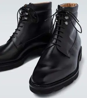 John Lobb Alder Leather Lace-up Boots - Black