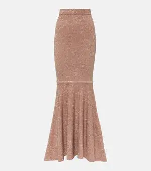Altuzarra Kasou Metallic Knit Maxi Skirt