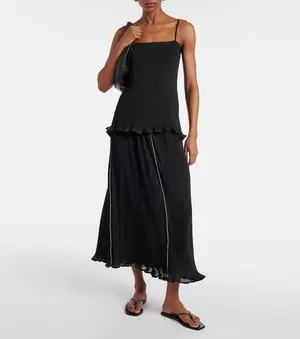 TOTEME Plisse Maxi Skirt - Black
