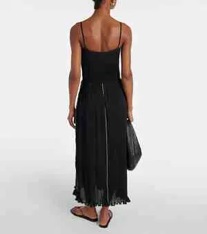 TOTEME Plisse Maxi Skirt - Black