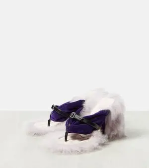 Burberry Shearling-trimmed Sandals