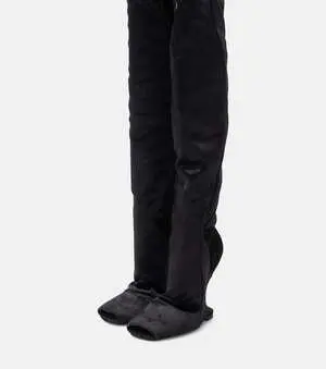 Rick Owens Cantilever Velvet Over-the-knee Boots - Black
