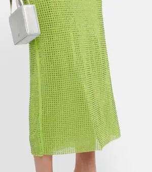 SELF-PORTRAIT Embellished Midi Skirt