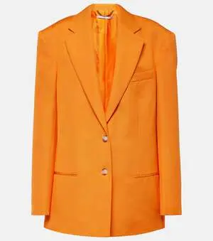 Stella McCartney Single-breasted Crepe Blazer - Orange