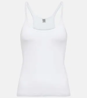 TOTEME Cotton-blend Racerback Tank Top