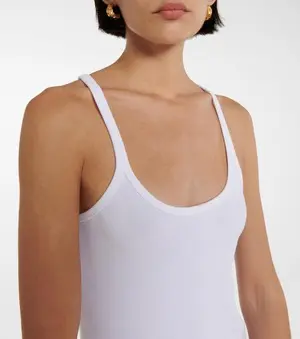 TOTEME Cotton-blend Racerback Tank Top