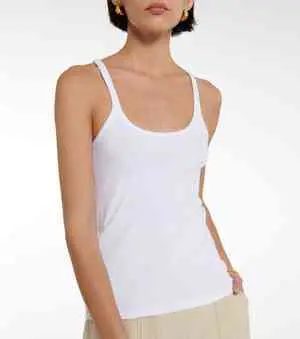 TOTEME Cotton-blend Racerback Tank Top