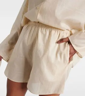 TOTEME Monogram Cotton-blend Shorts