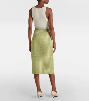 Tory Burch Checked Pencil Skirt