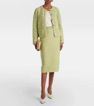 Tory Burch Checked Pencil Skirt