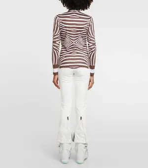 Bogner Beline Zebra-print Quarter Zip Sweater