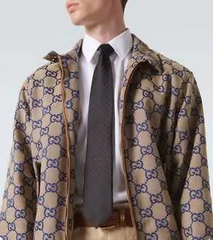 Gucci Gg Silk Twill Neck Tie