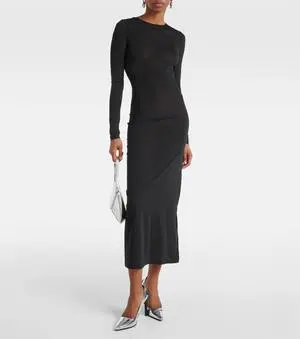 COURREGES Open-back Jersey Midi Dress