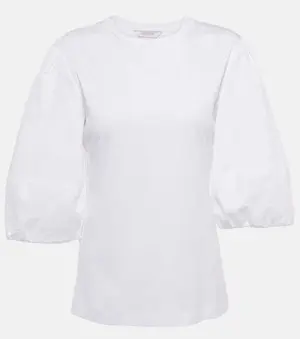 Max Mara Tebaide Puff Sleeve Top In Ecru