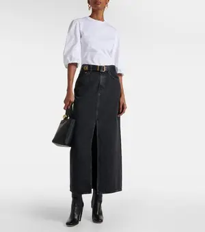 Max Mara Tebaide Puff Sleeve Top In Ecru