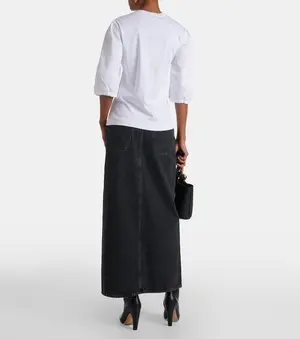 Max Mara Tebaide Puff Sleeve Top In Ecru