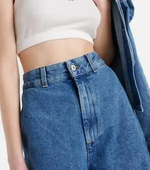 Loewe Anagram High-rise Wide-leg Jeans