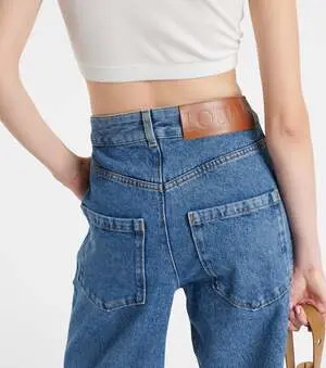 Loewe Anagram High-rise Wide-leg Jeans