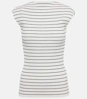 Sportmax Hans Striped Cotton Top