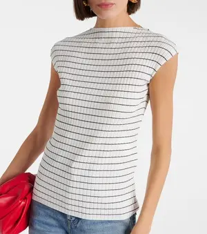 Sportmax Hans Striped Cotton Top