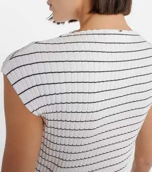 Sportmax Hans Striped Cotton Top