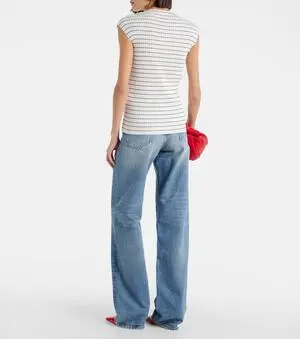 Sportmax Hans Striped Cotton Top