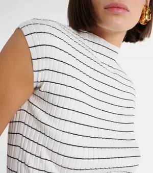 Sportmax Hans Striped Cotton Top