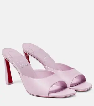 CHRISTIAN LOUBOUTIN Condora Leather Mules - Purple