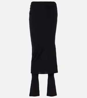 Alaïa Ruched Wool-blend Skirt Pants