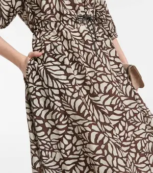Brunello Cucinelli Printed Cotton-blend Midi Dress