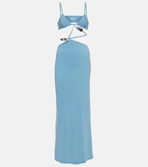 Christopher Esber Bandeau Cutout Maxi Dress - Blue