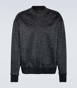 JIL SANDER Metallic Crewneck Sweater - Black