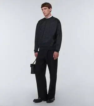 JIL SANDER Metallic Crewneck Sweater - Black