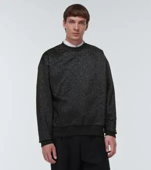 JIL SANDER Metallic Crewneck Sweater - Black