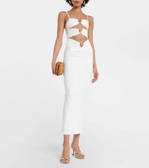 Christopher Esber Pierced Orbit Midi Dress - Black