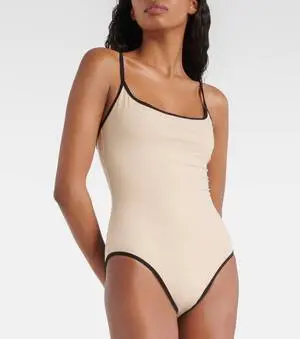 TOTEME Striped Edge Swimsuit