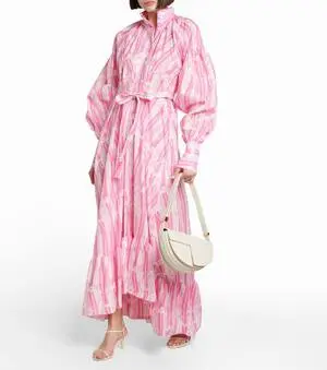 PATOU Printed Cotton Maxi Dress