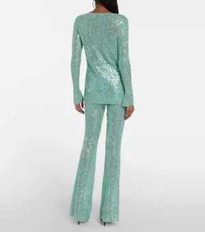 SELF-PORTRAIT Beaded Tie-front Cardigan