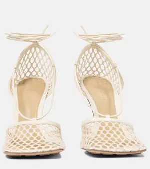 Bottega Veneta Stretch Leather-trimmed Mesh Pumps