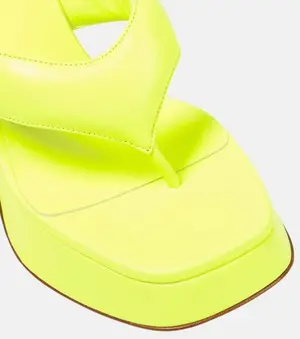 GIA BORGHINI Gia 17 Leather Platform Sandals