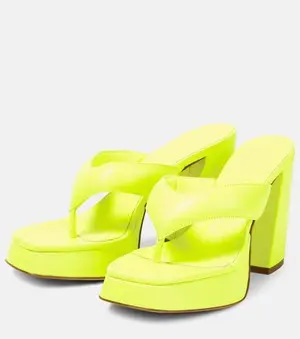 GIA BORGHINI Gia 17 Leather Platform Sandals