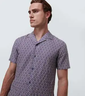 Orlebar Brown Hibbert Printed Bowling Shirt