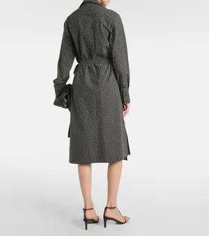 Proenza Schouler White Label Lane Checked Cotton Wrap Dress