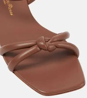 GIANVITO ROSSI Juno Leather Sandals - Brown