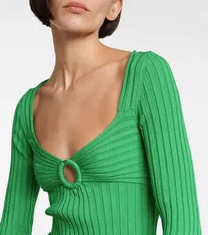 Stella McCartney Ribbed-knit Top - Green