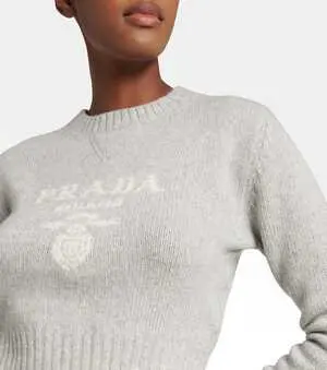 Prada Virgin Wool And Cashmere Cropped Sweater
