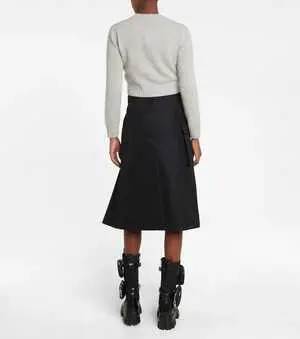 Prada Virgin Wool And Cashmere Cropped Sweater