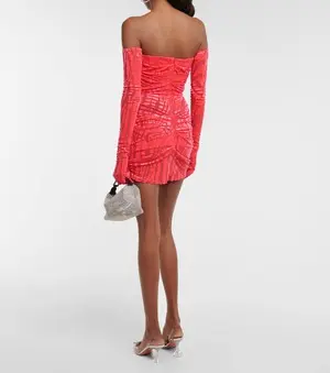 Alex Perry Colter Ruched Mini Dress